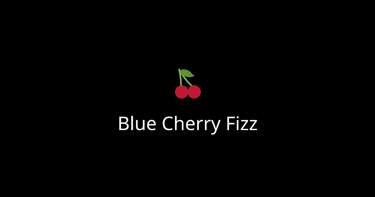 How to make a Blue Cherry Fizz cocktail. Blue Cherry Fizz cocktail recipe.