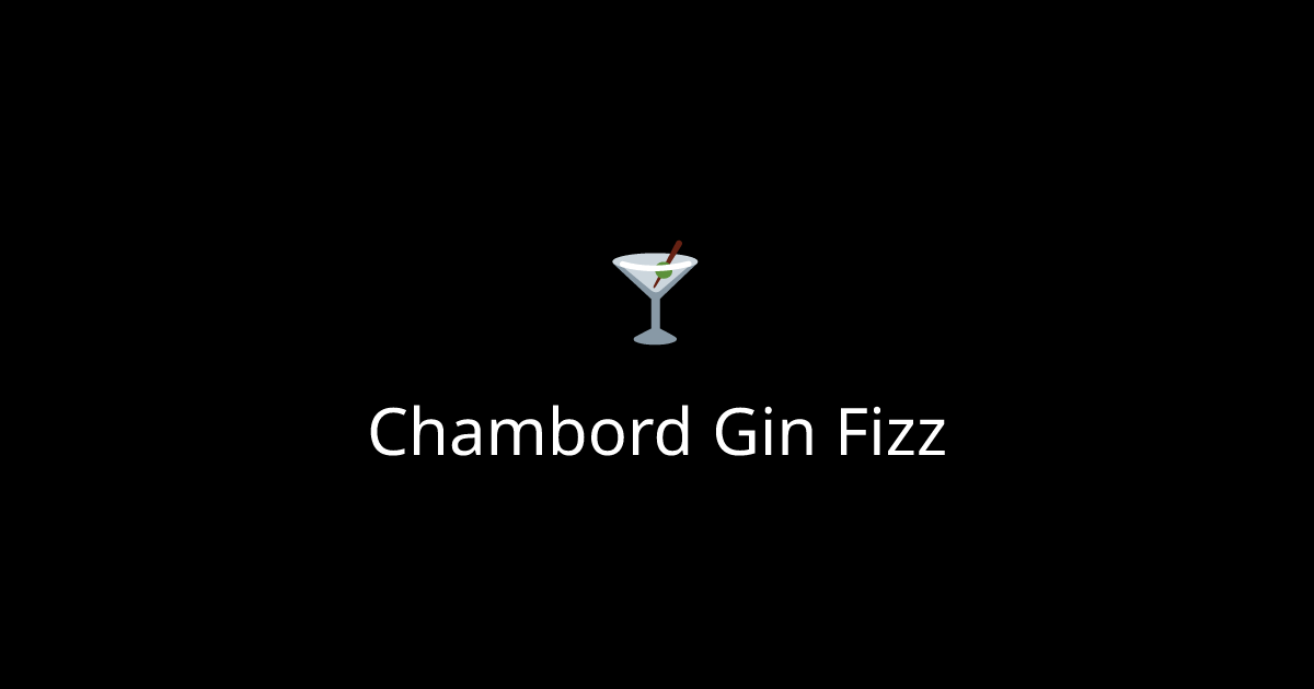 How to make a Chambord Gin Fizz cocktail. Chambord Gin Fizz cocktail ...