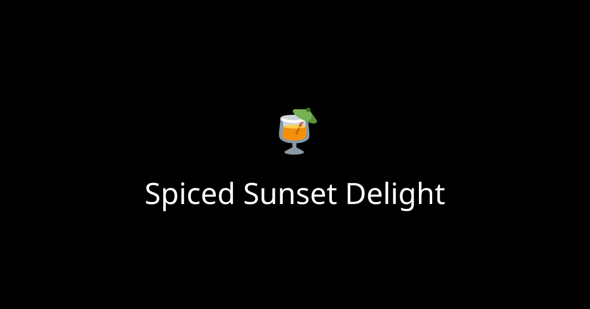 How to make a Spiced Sunset Delight cocktail. Spiced Sunset Delight ...