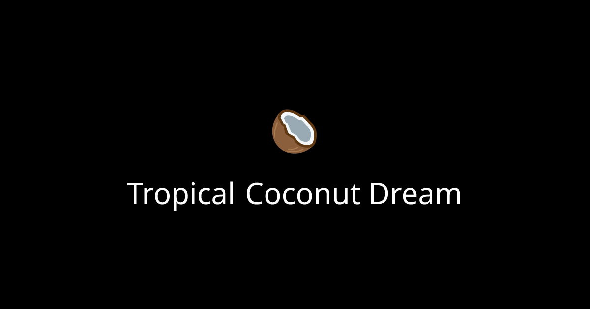 How to make a Tropical Coconut Dream cocktail. Tropical Coconut Dream ...